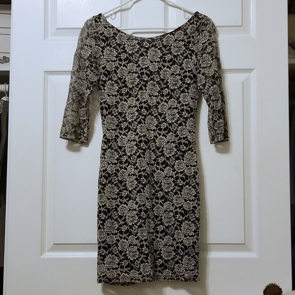 Touch Me | Dresses | Touch Me Lace And Mesh Sheath Mini Dress | Poshmark